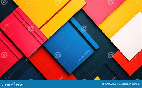 Abstract Geometric Web Banner With Vibrant Interlocking Shapes In Bold