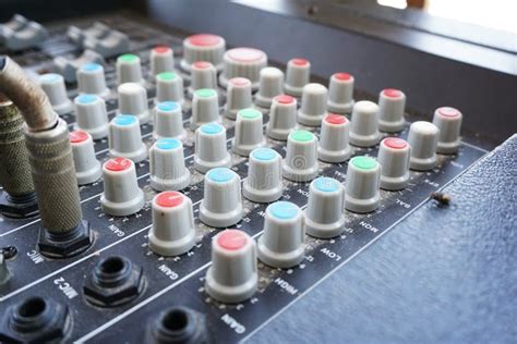 Remote Control Of The Sound Engineer Shallow Depth Of Field Stock Image Image Of Closeup Line