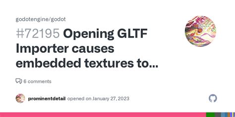 Opening GLTF Importer Causes Embedded Textures To Become Unintentionally Extracted Issue