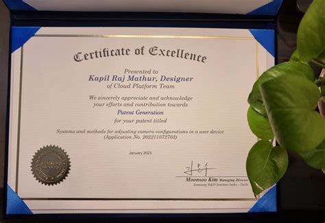 1st Patent Of My Life 😀 Kapil Raj Mathur