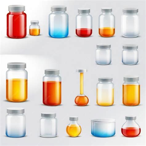 Dosage Vector Set White Background Isolated A High Qual Premium Ai