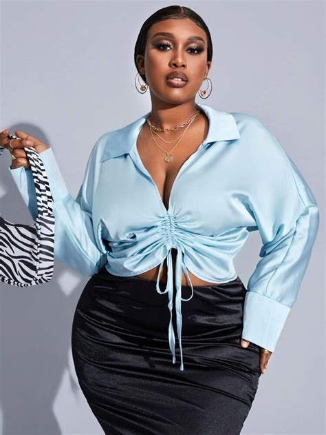 Free Returns Free Shipping On Orders 49 Shein Sxy Plus Drawstring