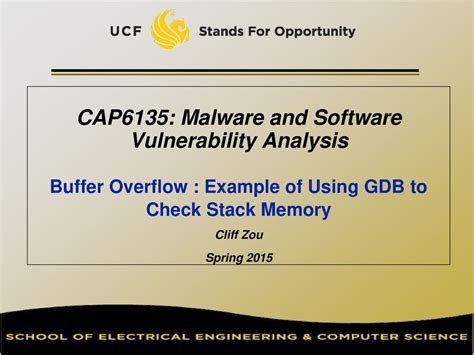 Cap6135 Malware And Software Vulnerability Analysis Buffer Overflow