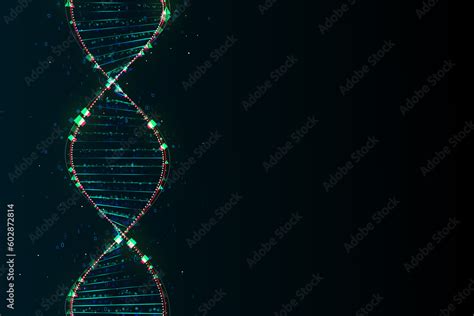 Innovation Science And Genetics Concept With Bright Digital Dna