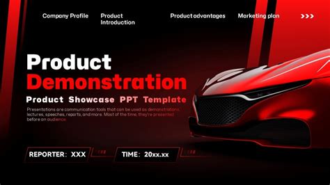 Ppt Of Red Technology Automotive Product Demonstration Ppt Template Pptx Wps Free Templates