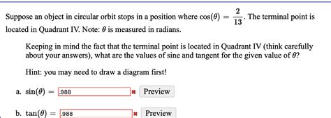 solved suppose an object in circular orbit stops in a