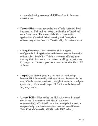 Report On Xtuple ERP Software DOCX