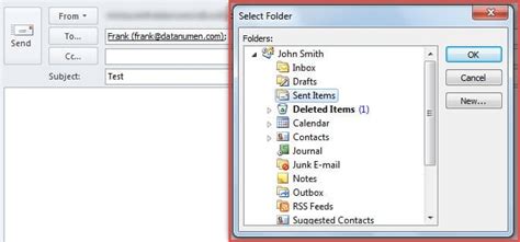 How To Auto Save Specific Sent Emails To A Specific Folder With Outlook Vba