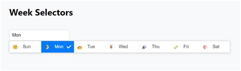 Reactjs Weekdays Picker Npm