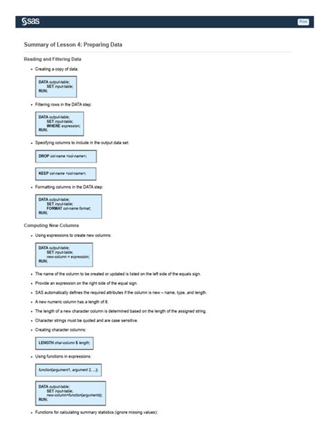 Epg1v2 Summary Of Lesson 4 Preparing Data Pdf Letter Case