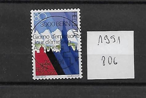 timbre 1991 réf. 806 vollstempel 1er jour (Gebraucht) in Sorvilier für ...