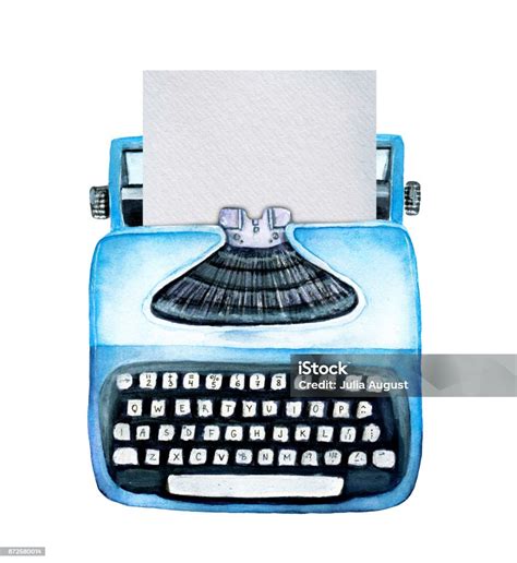 내부 삽입된 빈 분명 종이 시트 기계 데스크톱 복고풍 타자기 오래된에 대한 스톡 벡터 아트 및 기타 이미지 오래된 타자기 검사 보기 Istock