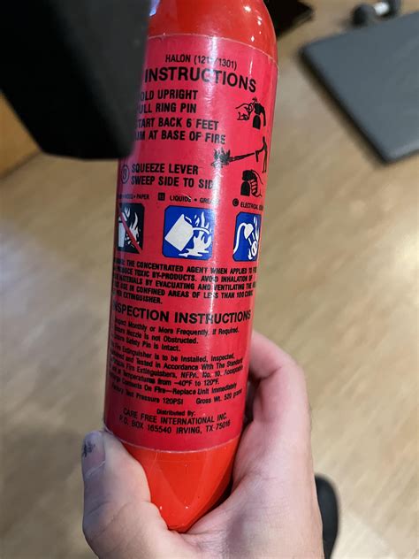 Halon Fire Extinguisher : r/chemistry