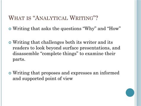 PPT Analytical Writing PowerPoint Presentation Free Download ID 2342251