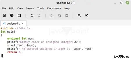 UNSIGNED INT IN C - C-TUTORIAL