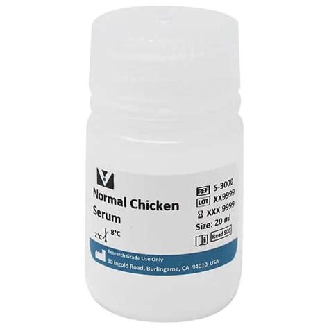 Vector Laboratories S 3000 Normal Chicken Serum Concentrated 20 Ml
