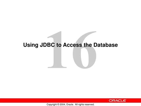 Ppt Jdbc Database Connectivity Tutorial Oracle Java Drivers