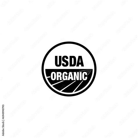 Usda Organic Certified Icon Vector Stock Vector Adobe Stock