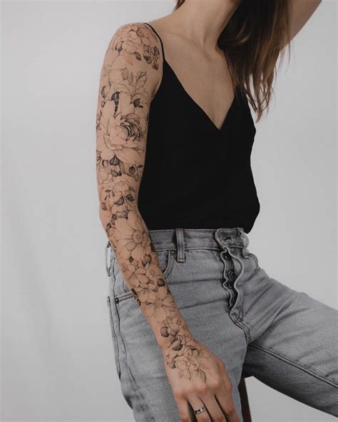 Full Sleeve Tattoos For Women Half Sleeve Floral Tattoo Sleeve