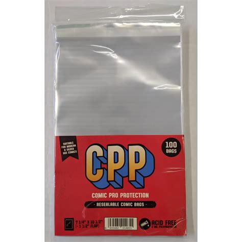 100 Cpp Resealable Comic Bags
