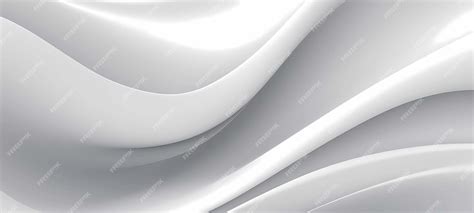 Premium Photo White Abstract Background With Smooth Lines 3d Render