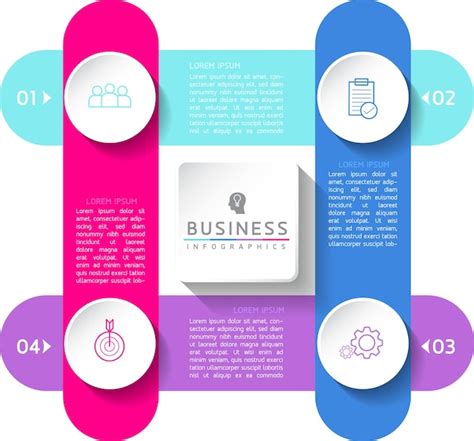 벡터 일러스트 레이 션 인포 그래픽 디자인 템플릿 마케팅 정보 4 옵션 또는 단계 프리미엄 벡터