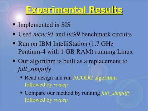 Ppt A Robust Algorithm For Approximate Compatible Observability Dont Care Codc Computation