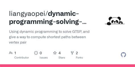 Github Liangyaopeidynamic Programming Solving Gtsp Using Dynamic