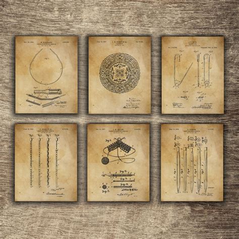 Knitting Poster Etsy