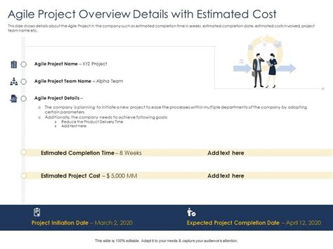 Optimizing Tasks And Agile Project Overview Details With Estimated Cost