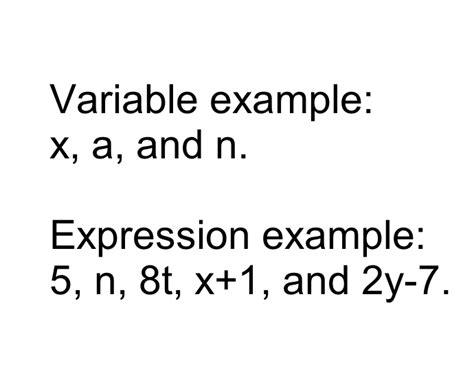 772 2011 Variable Expession Value Constant And Numerical Coefficient