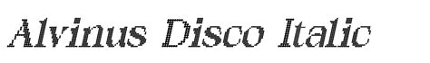 Alvinus Disco Italic Font Webfont And Desktop Myfonts
