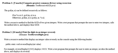 Solved Problem 1 [5 Marks] Compute Greatest Common Divisor