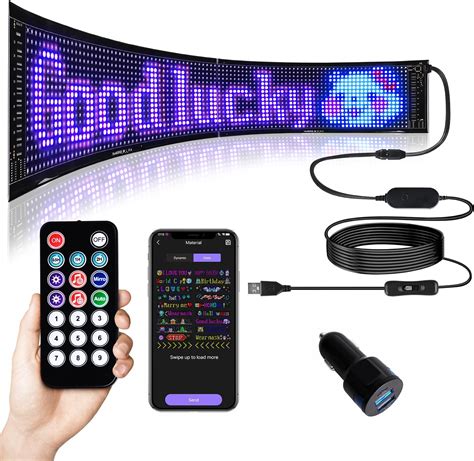 Amazon Com Programmable Flexible LED Display Panel Bluetooth USB Control DIY Scrolling