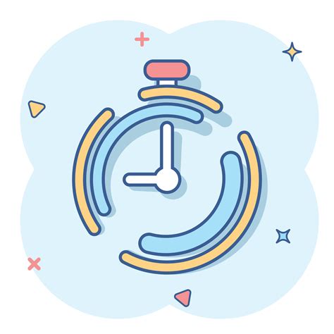 Vector Cartoon Clock Timer Icon In Comic Style Time Alarm Concept Illustration Pictogram