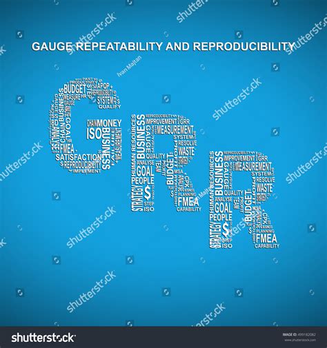 Gauge Repeatability Reproducibility Diagonal Typography Background Stock Vector Royalty Free