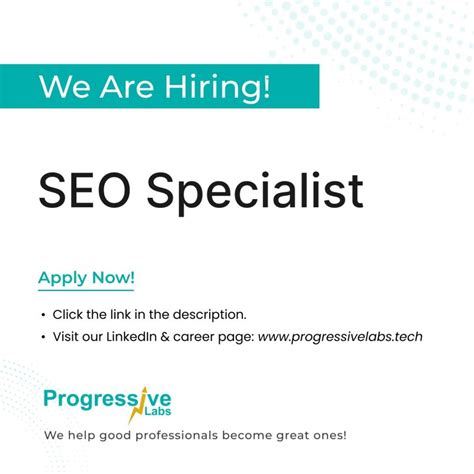 Hiring Seo Progressivelabs Careeroppurtunities Joinourteam Progressive Labs