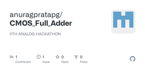 Github Anuragpratapgcmosfulladder Iith Analog Hackathon