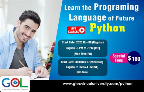 G Tec Education Saudi Arabia Python Now Online For You With The Advent And Acceptance Of