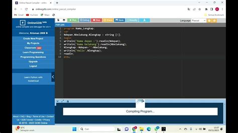 tugas dasar dasar pemprograman 8 membuat demo program tipe data string