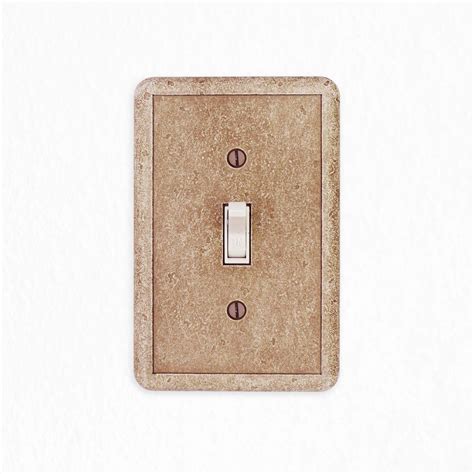 Questech Decor Single Toggle Light Switch Cover Tumbled Texture Noche