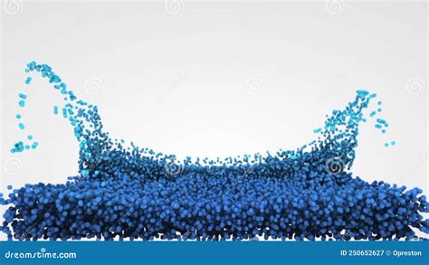 Particle Based 3d Fluid Simulation Stock Video Video Of Holographic Animation 250652627