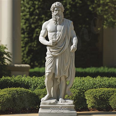 Greek God Marble Statue Of Zeus