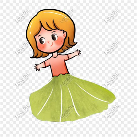 리프 소녀 Png 일러스트 무료 다운로드 Lovepik
