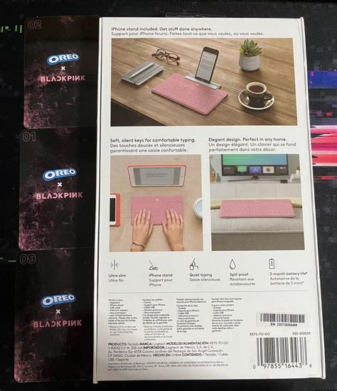 BNIB Warranty Logitech Keys To Go Portable Slim Minimalist Keyboard Keypad Pink Apple IPad