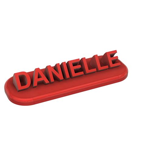 Stl File Danielle Name Tag 🎁 ・3d Print Design To Download・cults