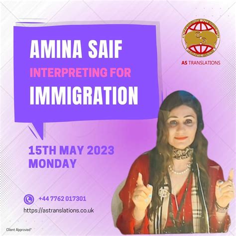 Amina Saif On Linkedin Immigration Astranslations Aminasaif