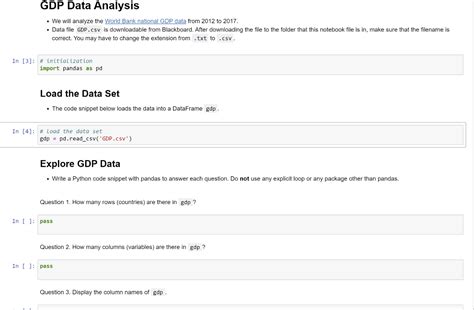 Solved We Will Analyze The World Bank National Gdp Data