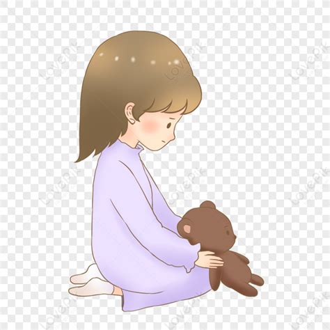 외로운 아이 PNG 일러스트 무료 다운로드 Lovepik