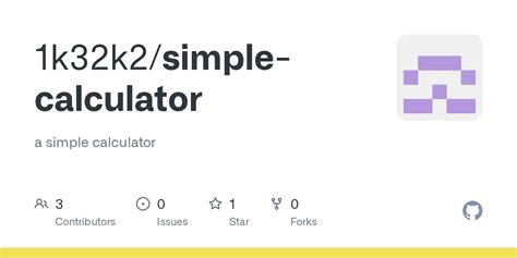 GitHub 1k32k2 Simple Calculator A Simple Calculator